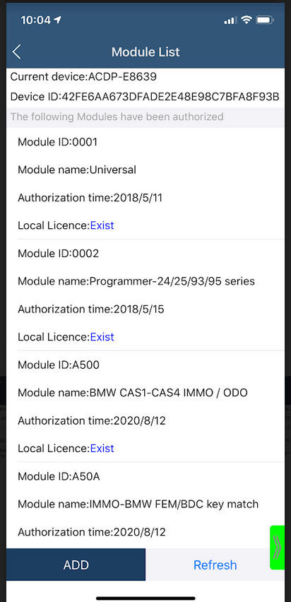 最新のYanhua Mini ACDPモジュール認証タイプリスト: yanhuamini